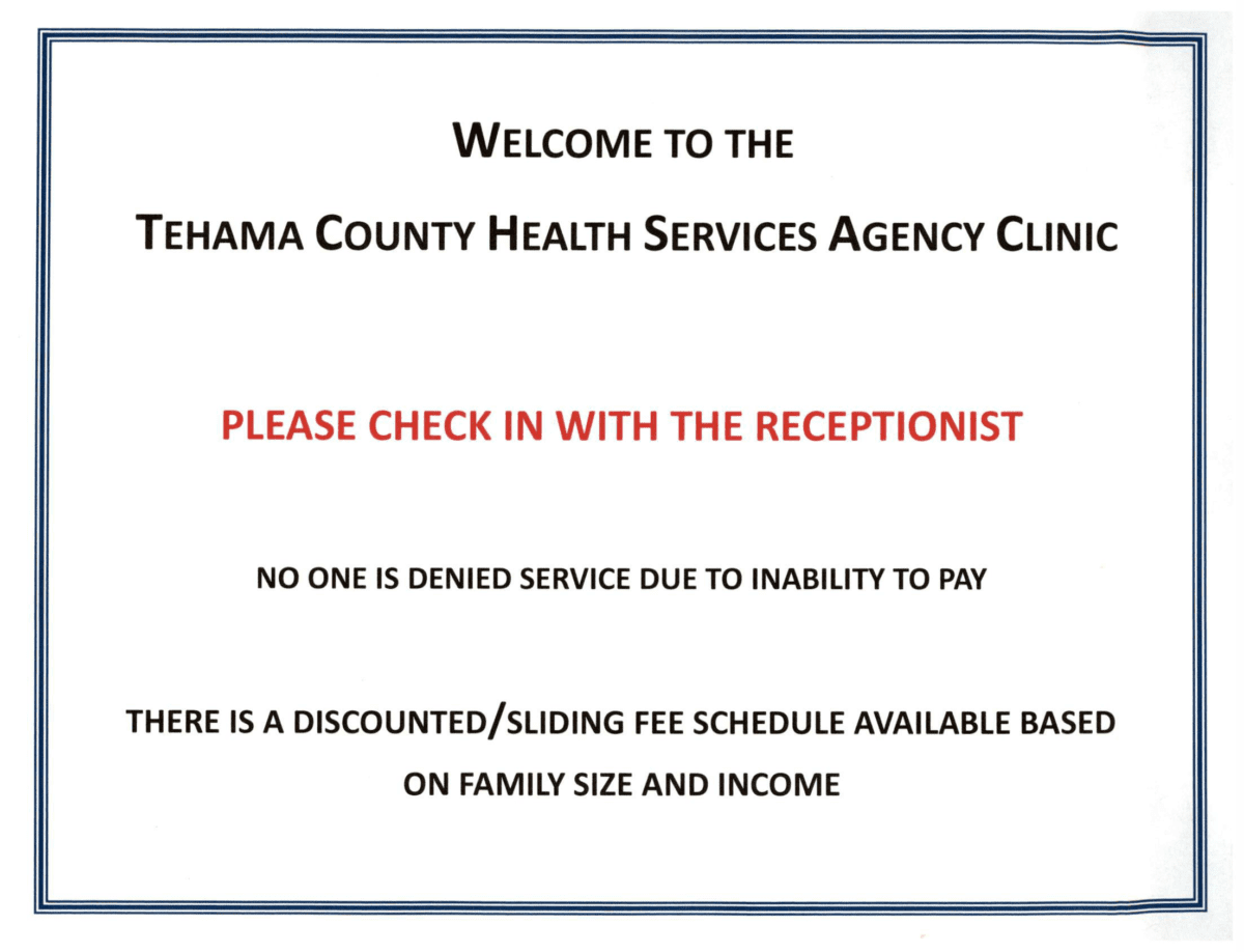 MC Sliding Scale - Tehama County Health Services