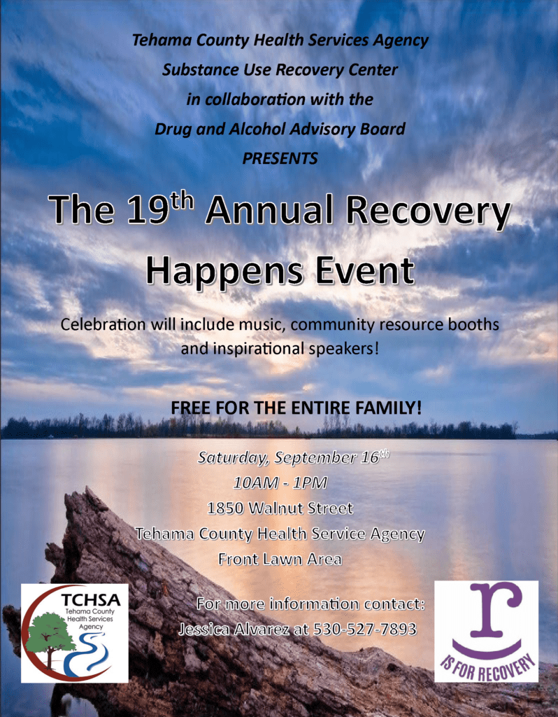The 20th Annual Recovery Happens Event - September 21, 2024 - Tehama ...